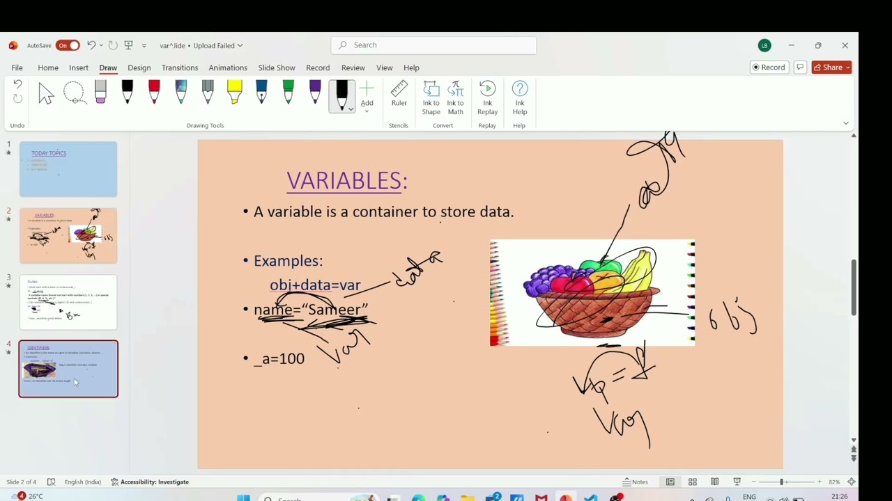 Python programming class 2 ||variables,Identifiers & Keywords|| coding channel @VRcodes-v6y 