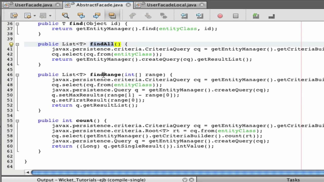 Entity Beans JEE Tutorial