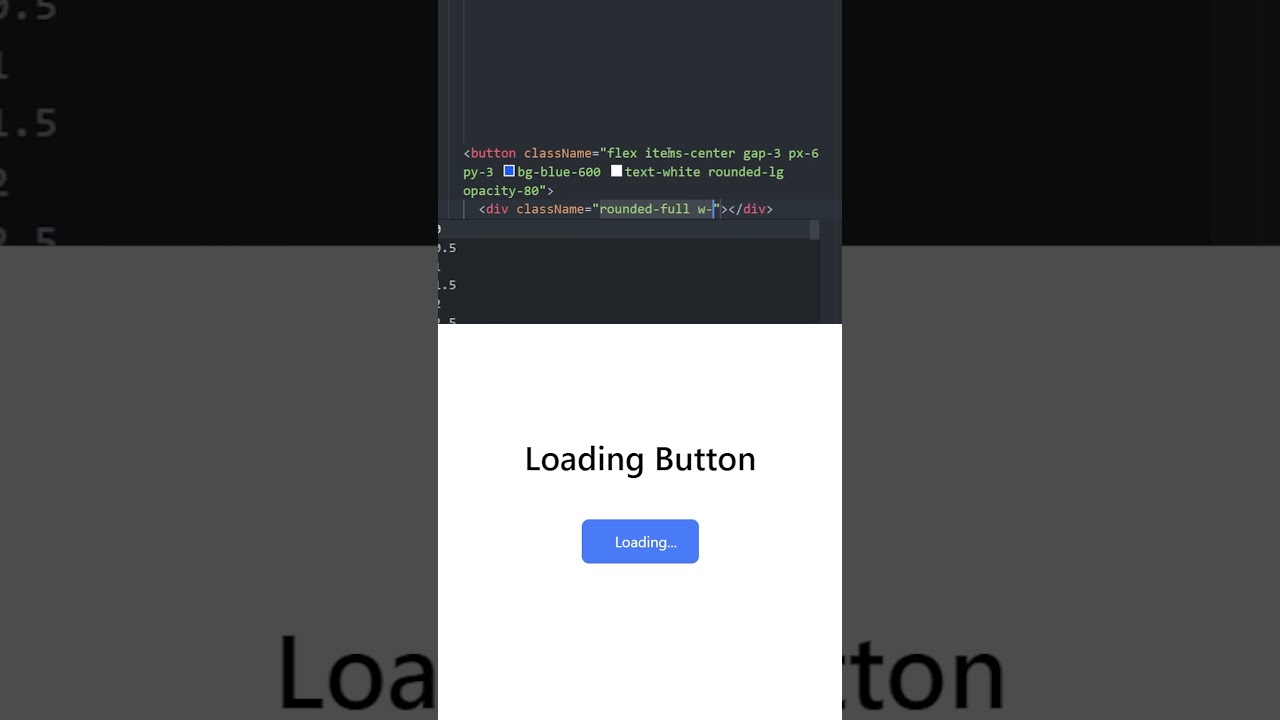 Create a Button with a Loading Spinner using Tailwind #coding #tutorial #code #programming #web #css