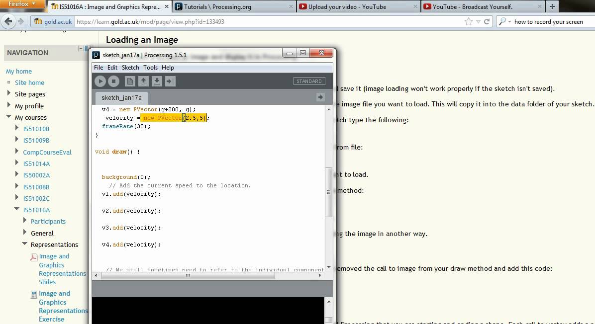AV Computing 1 - Using PVector