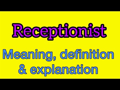 Receptionist meaning in Hindi & English | Receptionist ka matlab kya hota hai | word meaning English