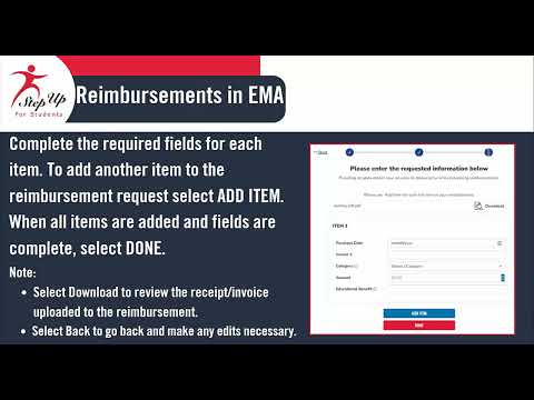 Submitting Reimbursements in EMA