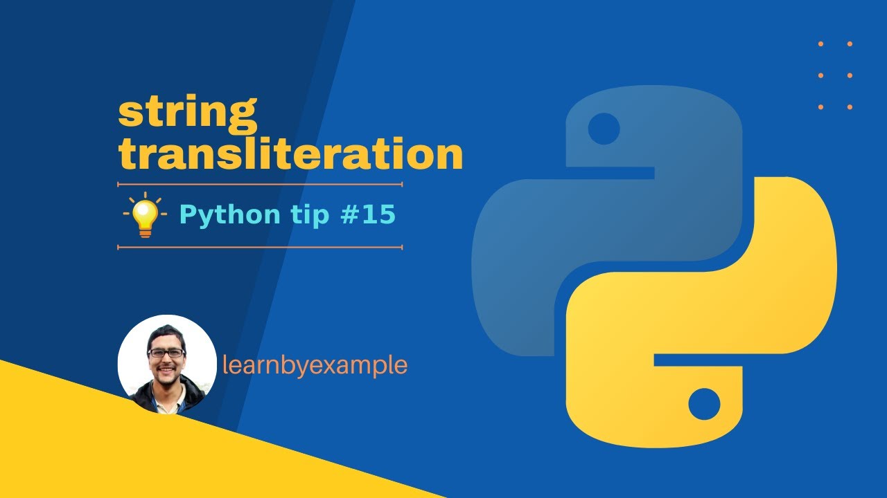 Python tip 15: string transliteration