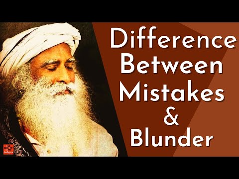 What Is Mistake And Blunder ? | One Minute With #Sadhguru |#Whatsapp Status |Download
