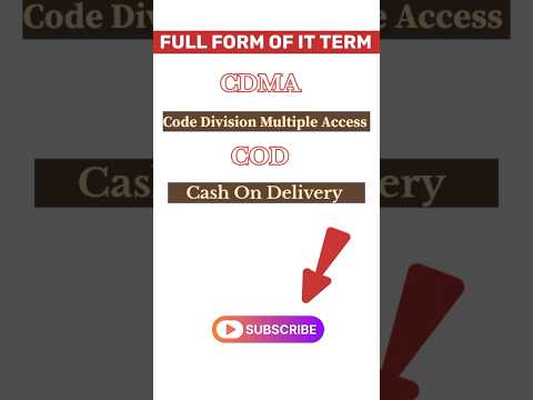 CDMA and COD FULL FORM OF IT TERM computer 💻🖥️ ONLINE #cdma #cod #shorts #computerknowledgedigital
