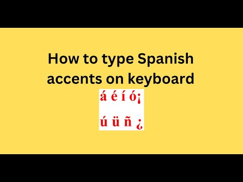 How to type Spanish accents on keyboard