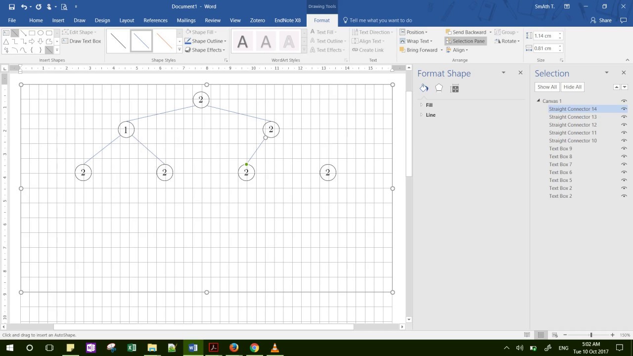 Create Algorithm Tree Graph in Microsoft Word