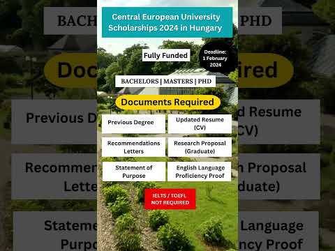 Hungary Scholarships | Fully Funded Scholarships | Central European University 🇭🇺
