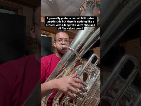 Pedal C with a long fifth valve slide and all five valves down! #tuba