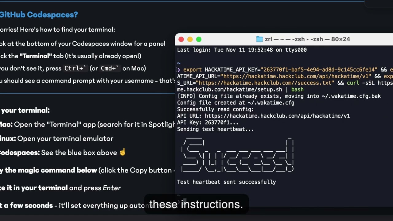 How to set up Hackatime