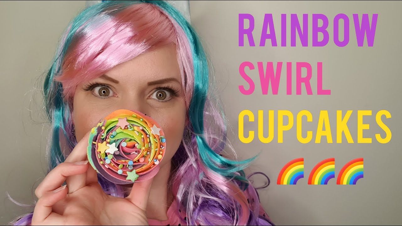 How to make rainbow swirl cupcakes
