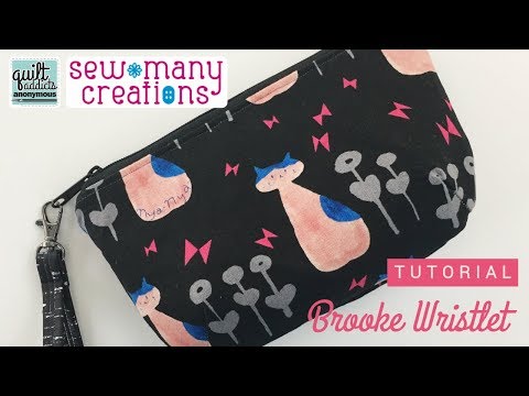 Super Cute Brooke Wristlet by Sew Many Creations using canvas and cork