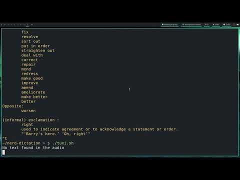 Voice assistant with 7 lines of shell script (nerd dictation + tuxi)