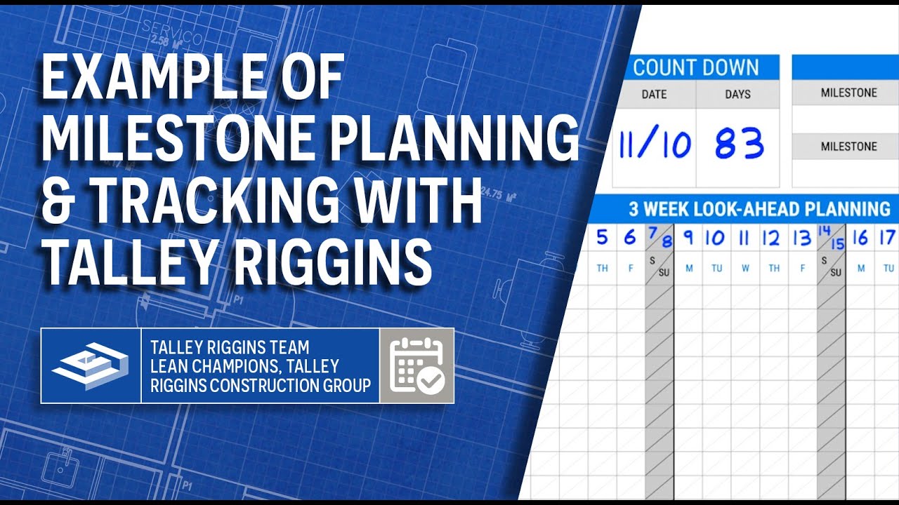 Example of #Milestone Planning & Tracking with Talley Riggins Construction Group