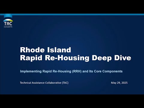 Rapid Re-Housing Deep Dive Webinar