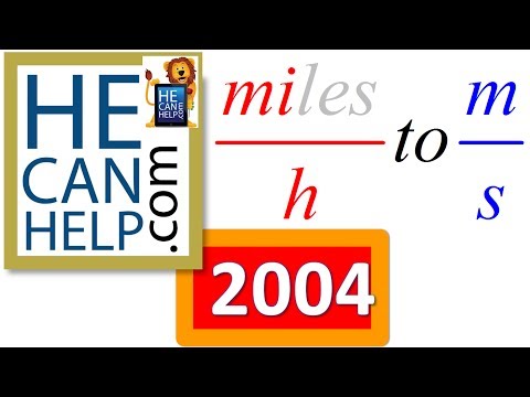 2004 {HECANHELP.COM USA} Miles per Hour to Meters per Second Physics