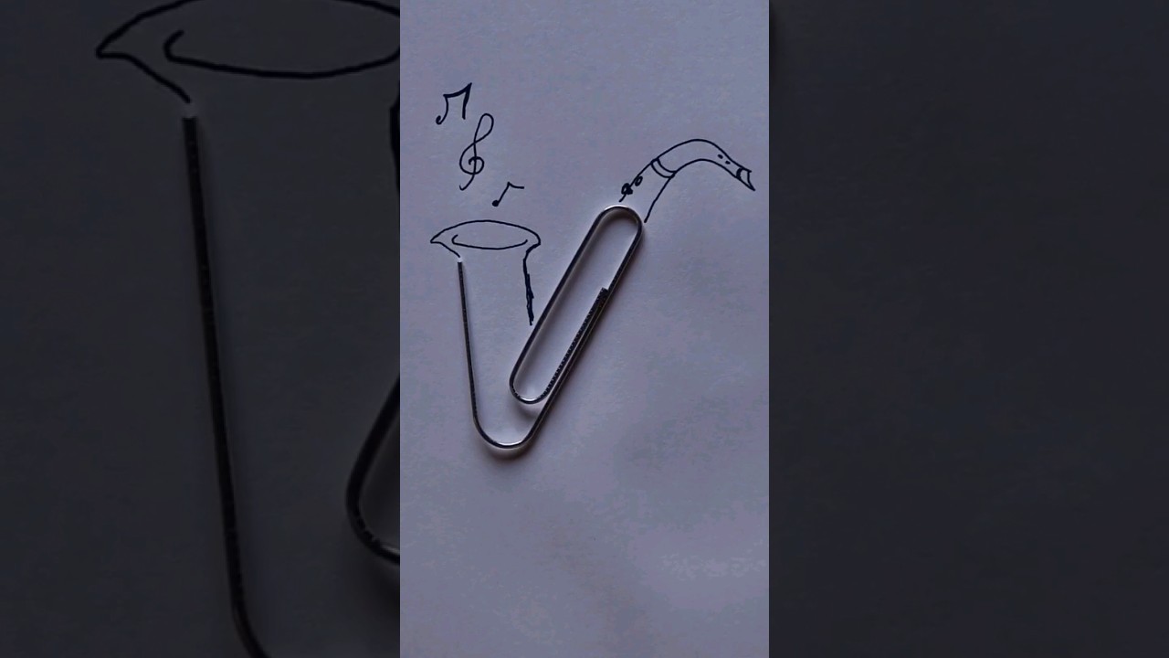 funny video| how to draw trombone #shortvideo #art
