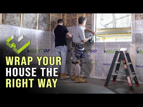 Installing an internal wrap for Air Tightness and Vapor Control