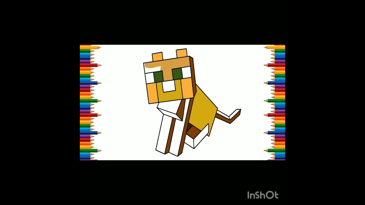 Minecraft Ocelot Coloring page short