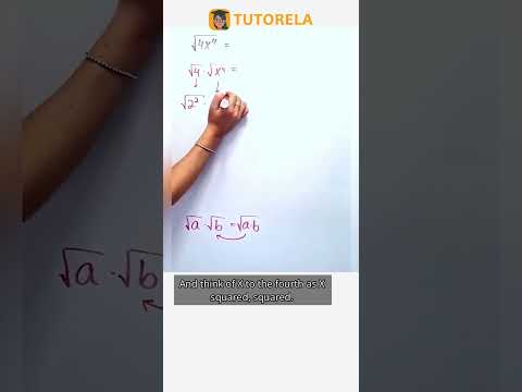 Simplifying √(4x^4): Master Exponents & Radicals #Math #RulesOfRoots #ProductPropertyOfSquareRoots