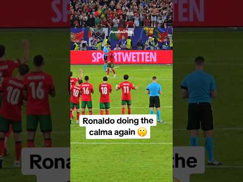 Euro 2024 Portugal vs. France- Ronaldo doing the calma again ! #cristianoronaldo #Ronaldo #cr7#