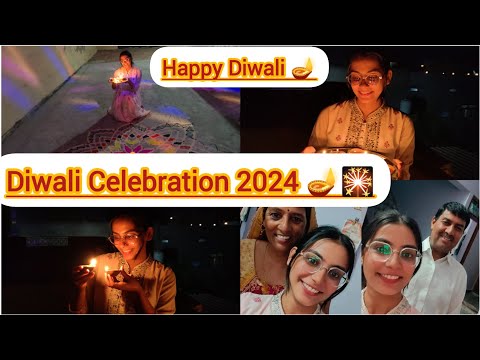 Diwali Celebration 2024 / Aaj Phli Baar Rangoli Banai???? #diwalivlog #diwali2024 #diwali#diwalirangoli