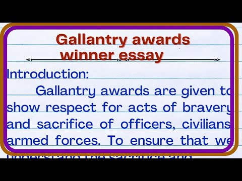 Essay on Gallantry Award Winner | Paragraph on Gallantry Award Winner| Gallantry Award Winner essay