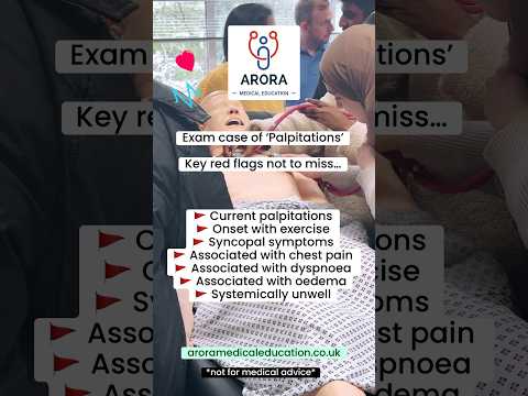 🫀🚩 Exam case of ‘Palpitations… key red flags to not miss… #plab2 #cpsa #ukmla