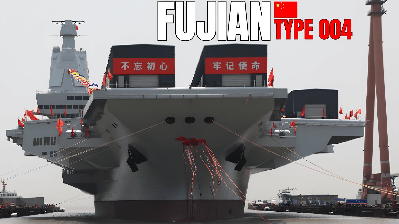China prepares Fujian 004, the world's largest nuclear aircraft carrier, to challenge US dominance!