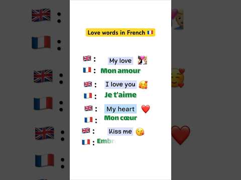 Love words in French | learn french