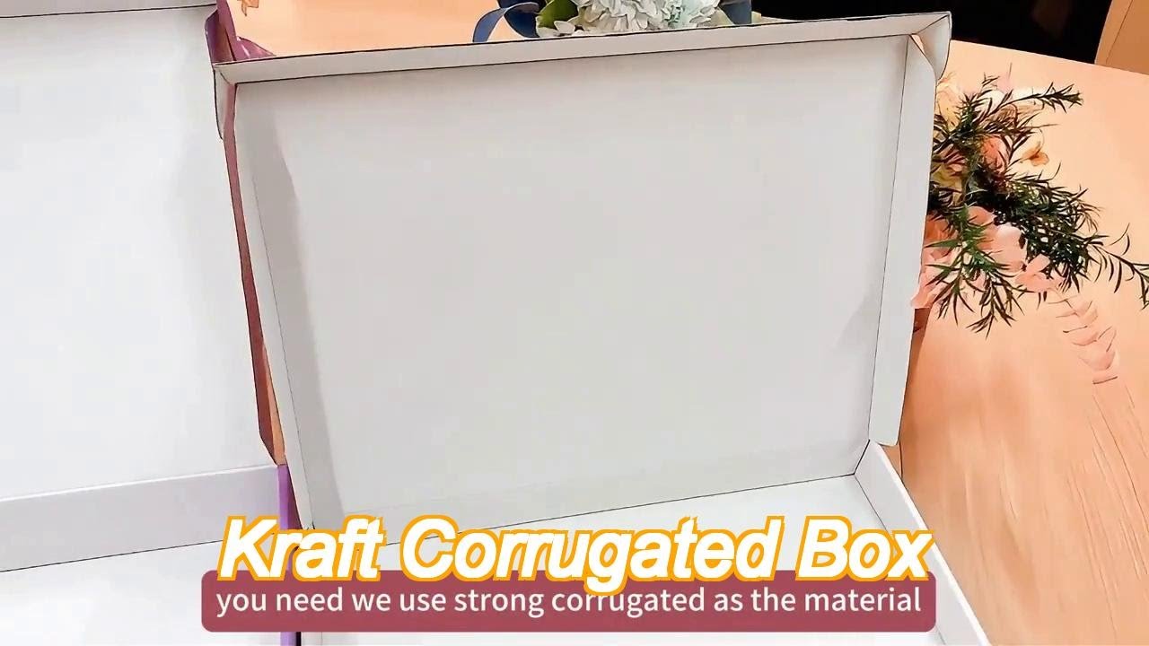 eco friendly kraft corrugated box customizable size shipping boxes with logo printed