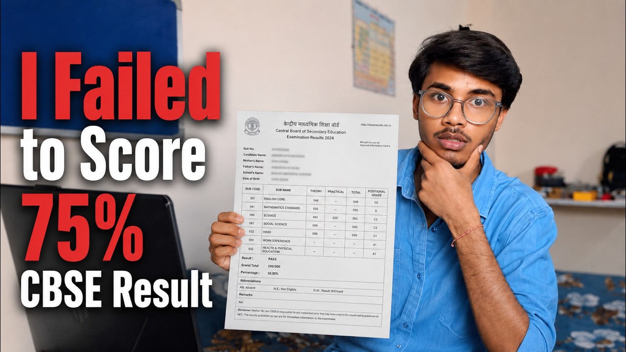 I FAILED to Score 75% in CBSE Class 12th Boards