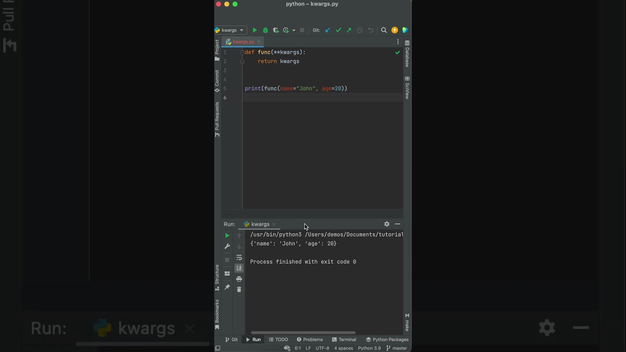 What does **kwargs do in Python? #python #coding #programming