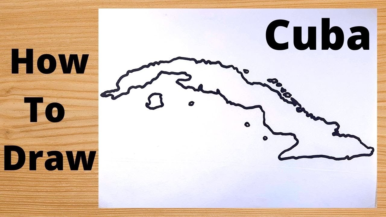 Cuba Map Drawing - Easy Way