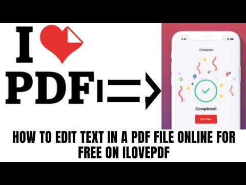 How to edit text in a PDF File online for free on ILOVEPDF