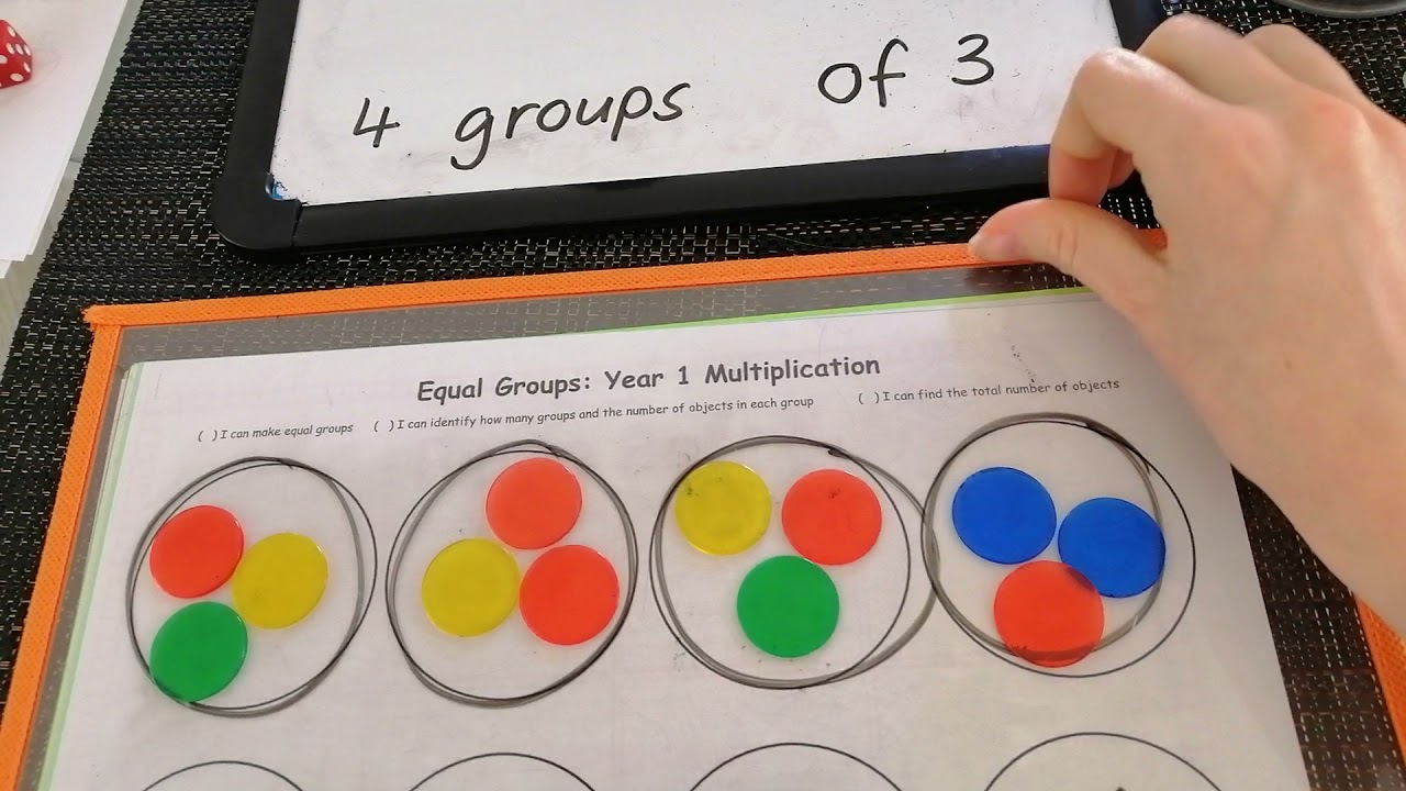 Maths - Making Equal Groups With Counters