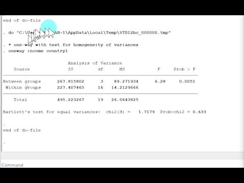 ANOVA in STATA || One-Way ANOVA & Kruskal-Wallis test in STATA || CRD and RBD ||Tutorial 6 of 4