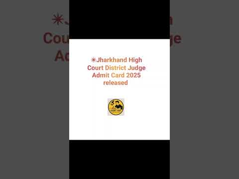 Jharkhand High Court District Judge Admit Card 2025 #starttest