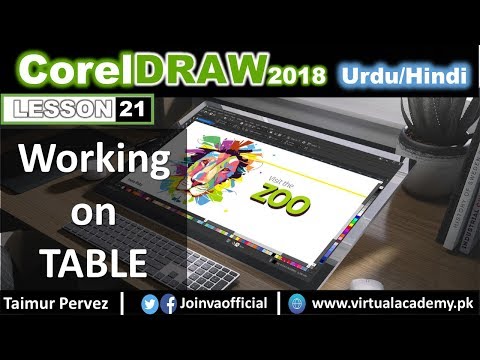 Learn CorelDraw | Table tool Draw Table change rows and column Table editing | 21 - Mind Luster
