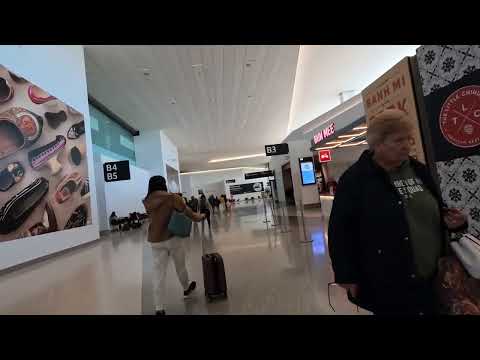 Walking through San Francisco Int'l Airport, Harvey Milk Terminal 1