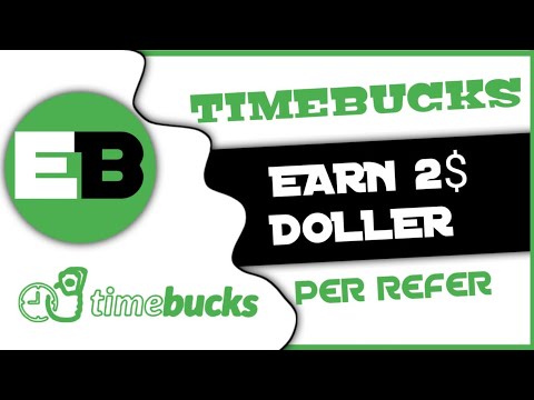 Refer a friend and earn $2 per successfully referral || timebucks referral program || YouTube video