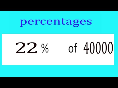 Percentages 22 Percentage(%) of 40000