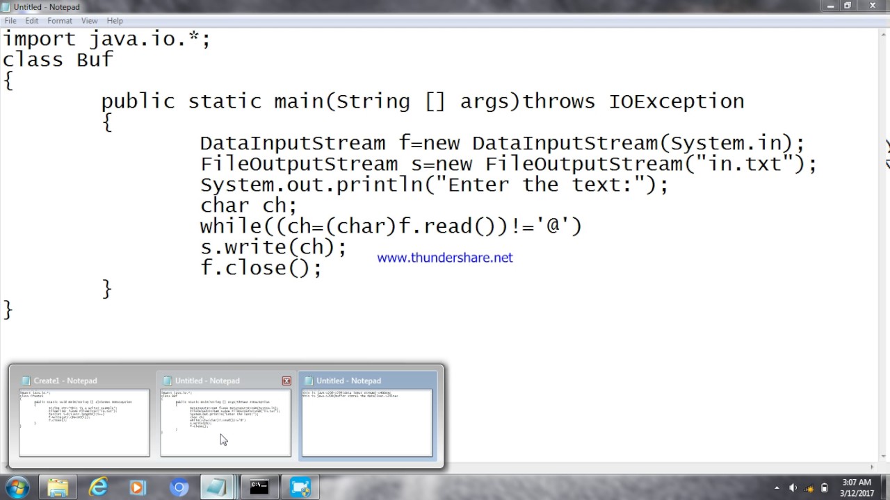 difference between buffered stream and data input stream