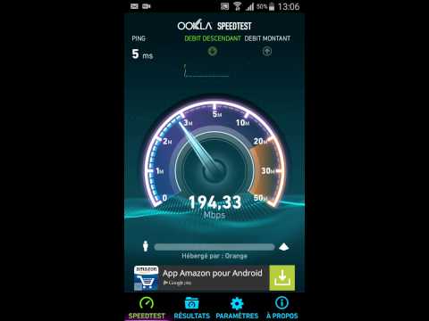 Test débit Fibre orange