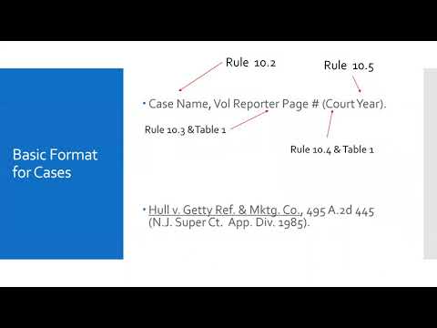 Bluebooking the 1L Brief Series - Part 1: Intro to Bluebook and Case Citation