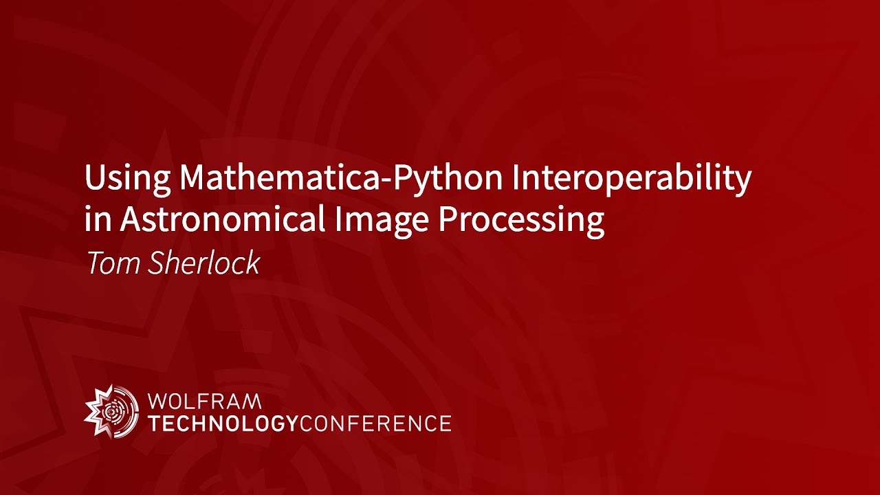 Using Mathematica-Python Interoperability in Astronomical Image Processing