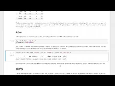 T-test & ANOVA with Python VIDEO | educational research techniques