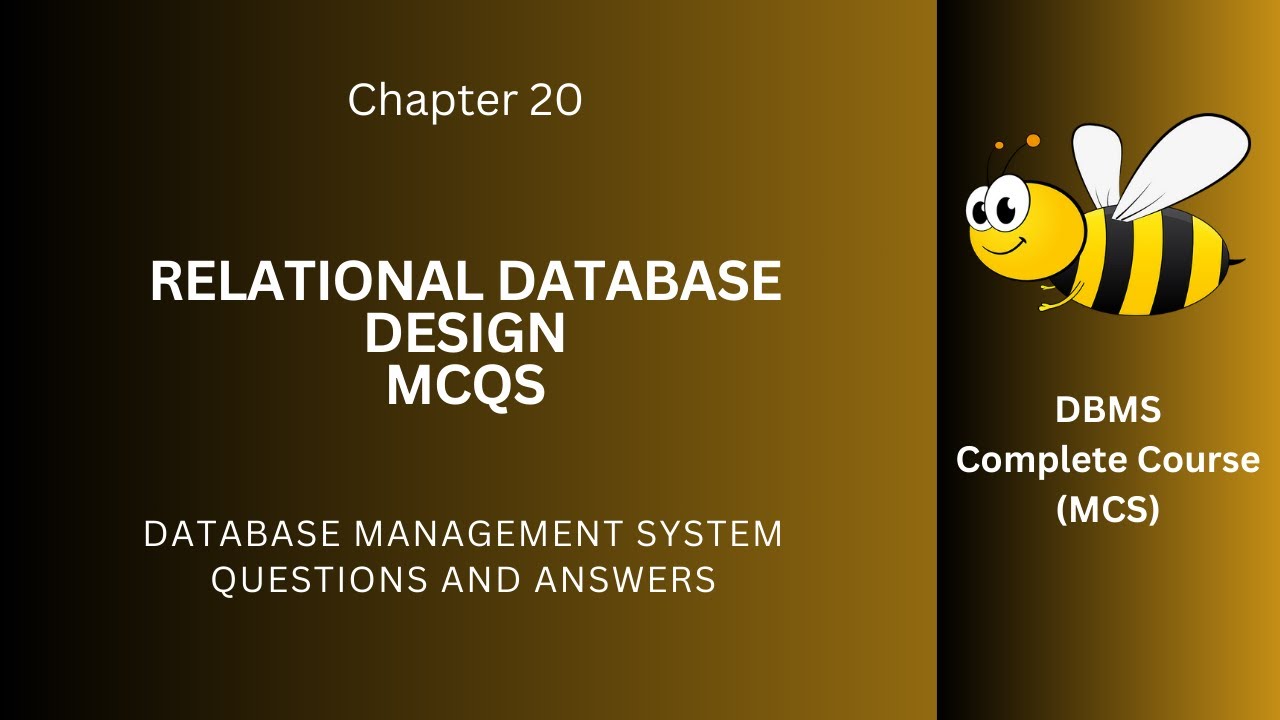 Relational Database Design MCQs Questions Answers | RDBMS Class 12–9 Notes PDF | Ch 20 MCQs | App
