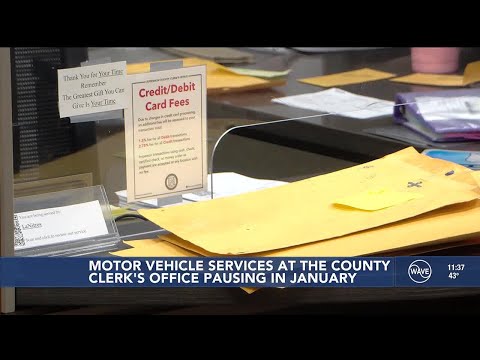 Motor vehicle services at Jefferson County Clerk’s Office will be paused in January