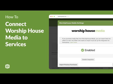 How to Connect Worship House Media to Planning Center Services
